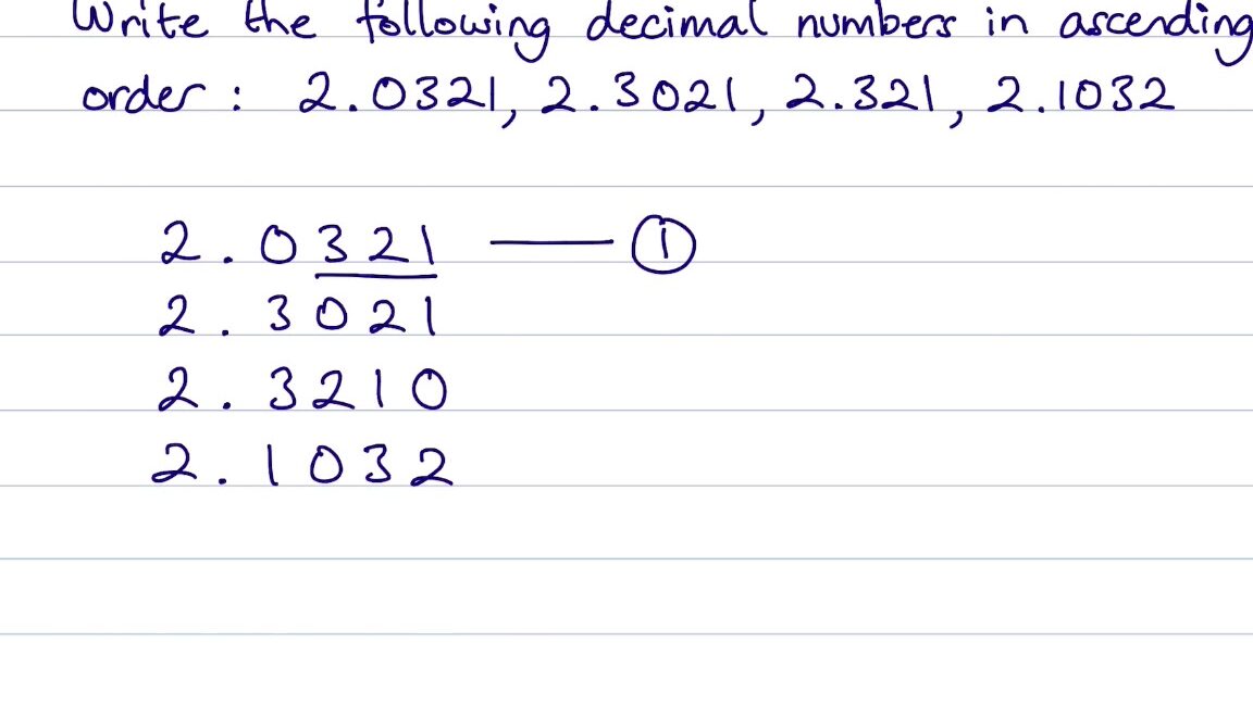 Cómo ordenar números decimales Ejercicios resueltos | Escuela Experta