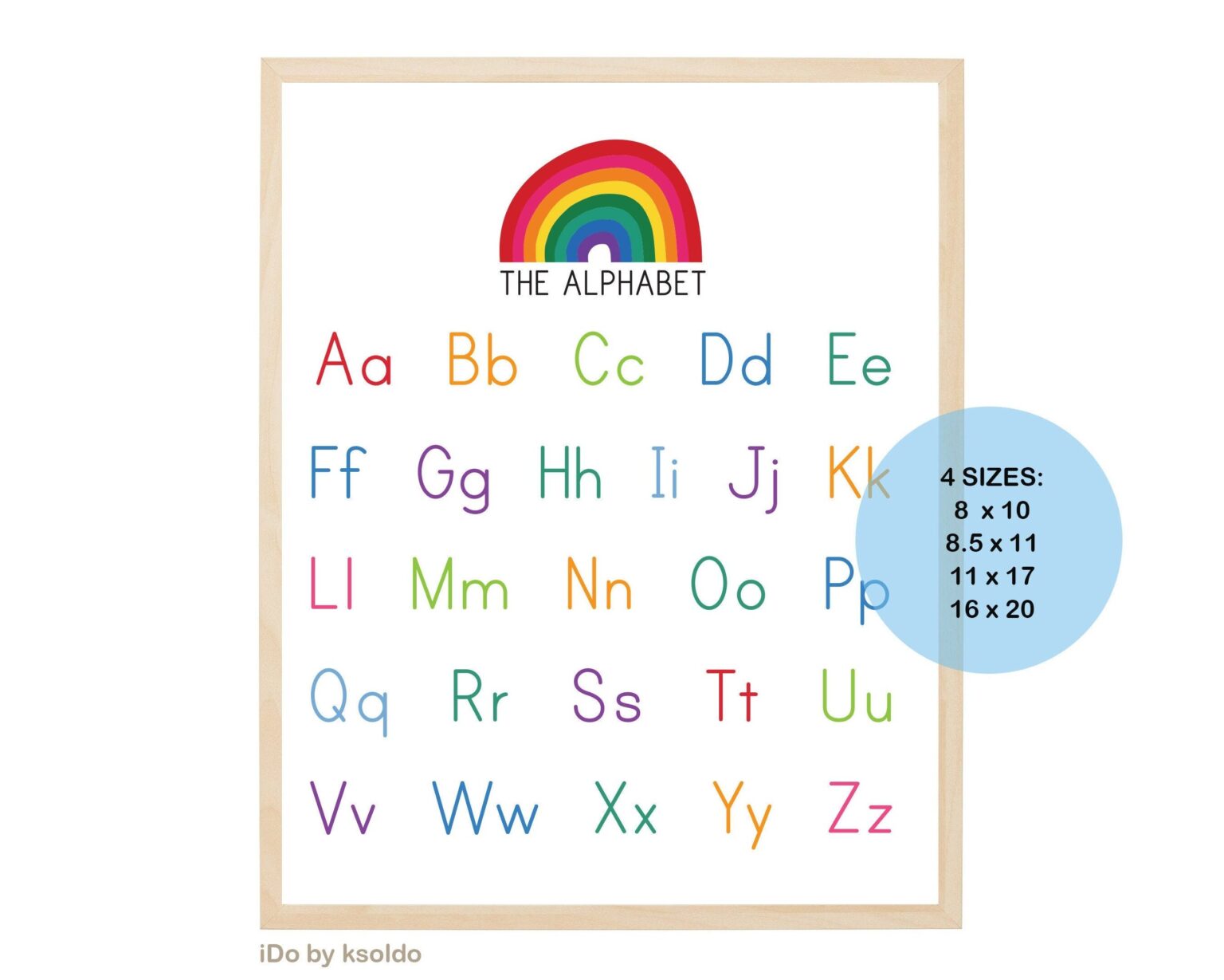 Orden correcto de las letras del abecedario en mayúscula y minúscula