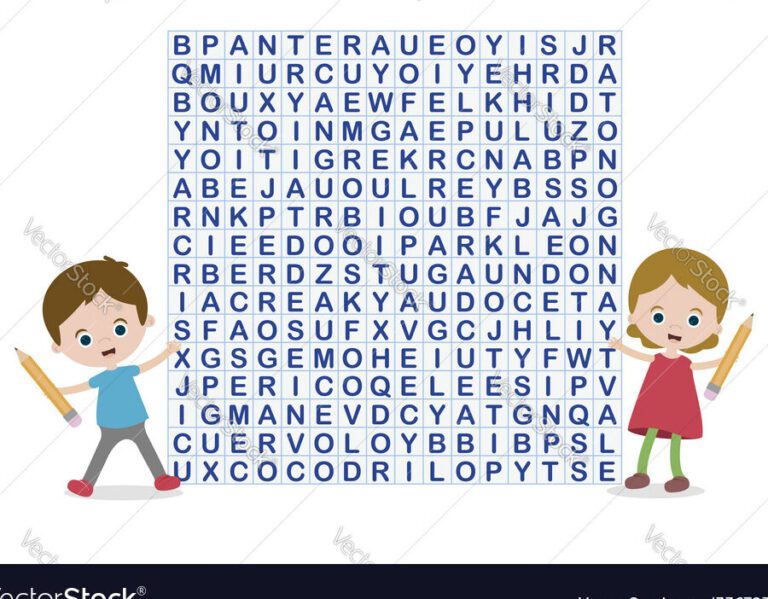 Sopa de letras adaptada para niños con autismo