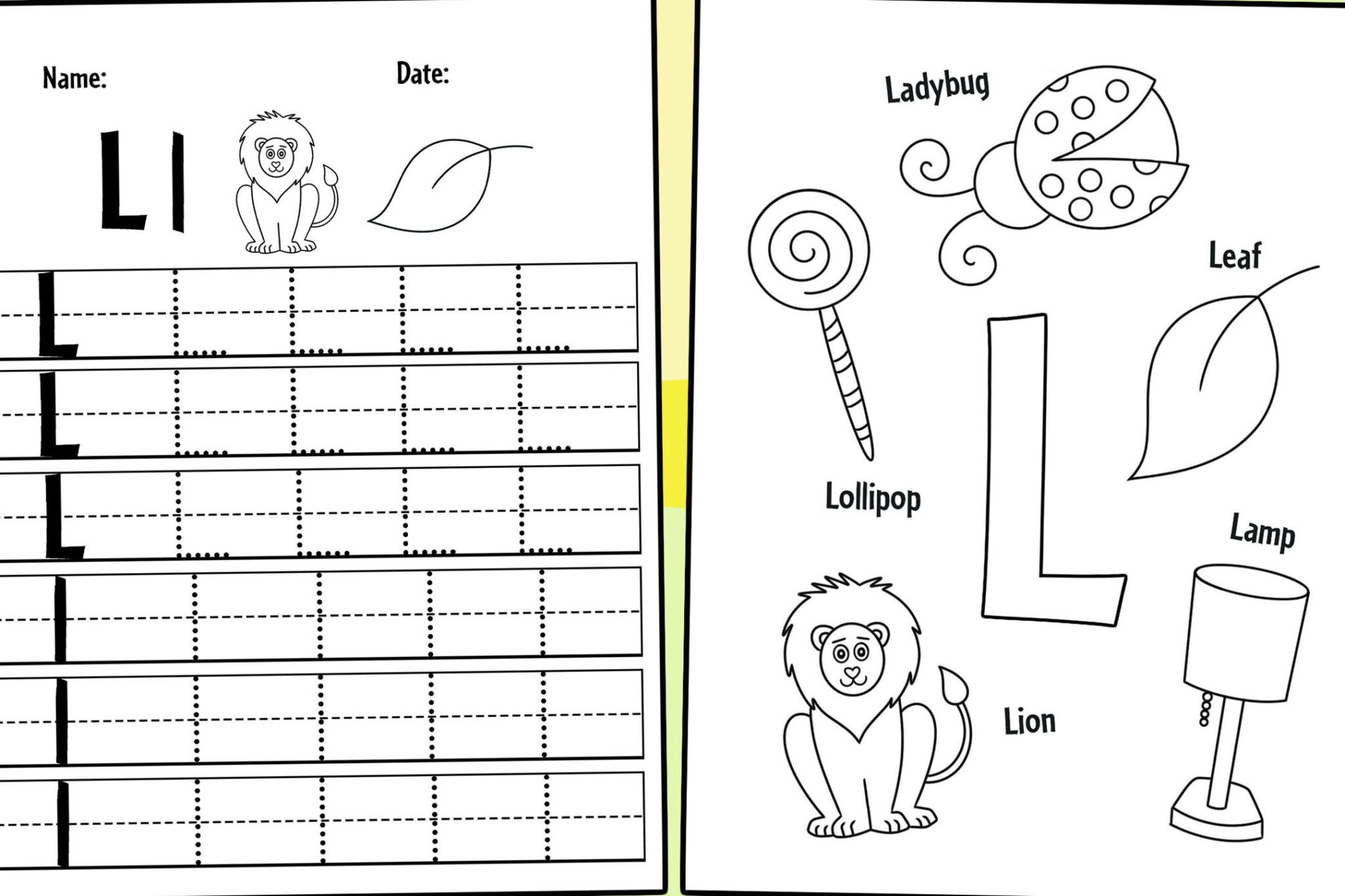Fichas para trabajar la letra l ideas y recursos educativos